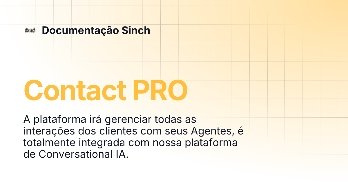 Contact PRO | Documentação Sinch