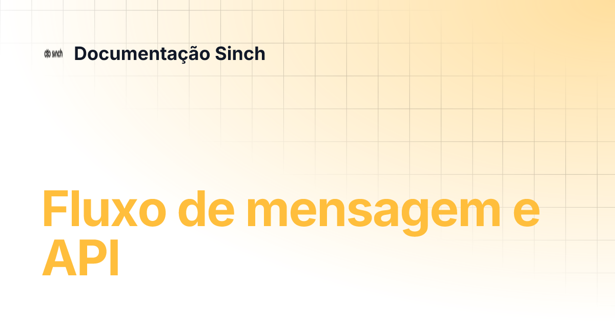 Fluxo de mensagem e API | Documentação Sinch